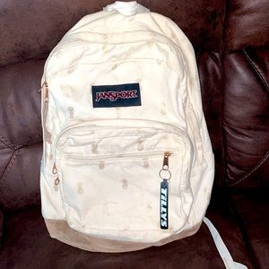 Jansport | Bags | New Jansport Superbreak Gray Aqua Dot Backpack Bag ...